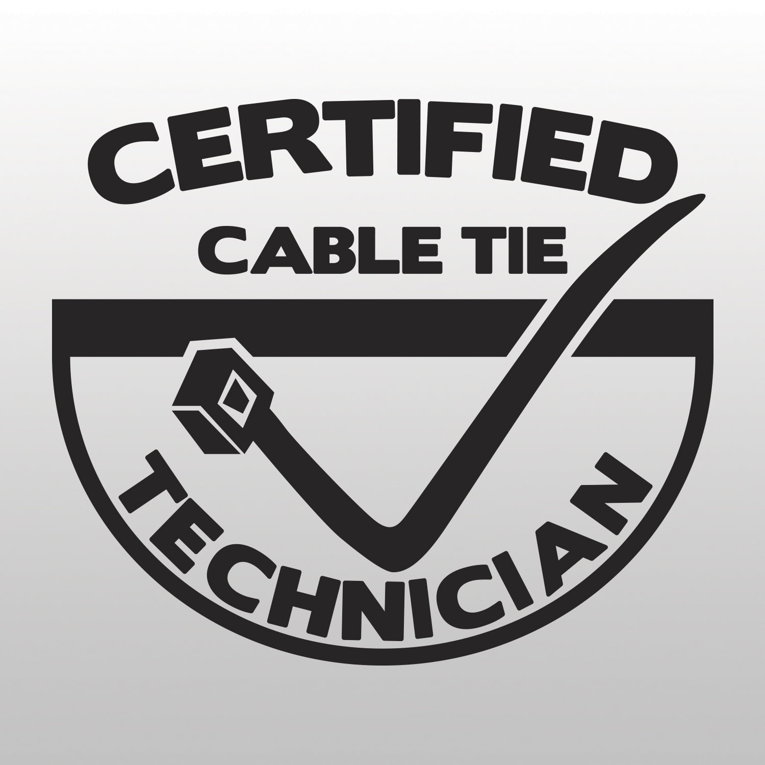Certified Cable Tie Technician Car Sticker | Custom Car Stickers