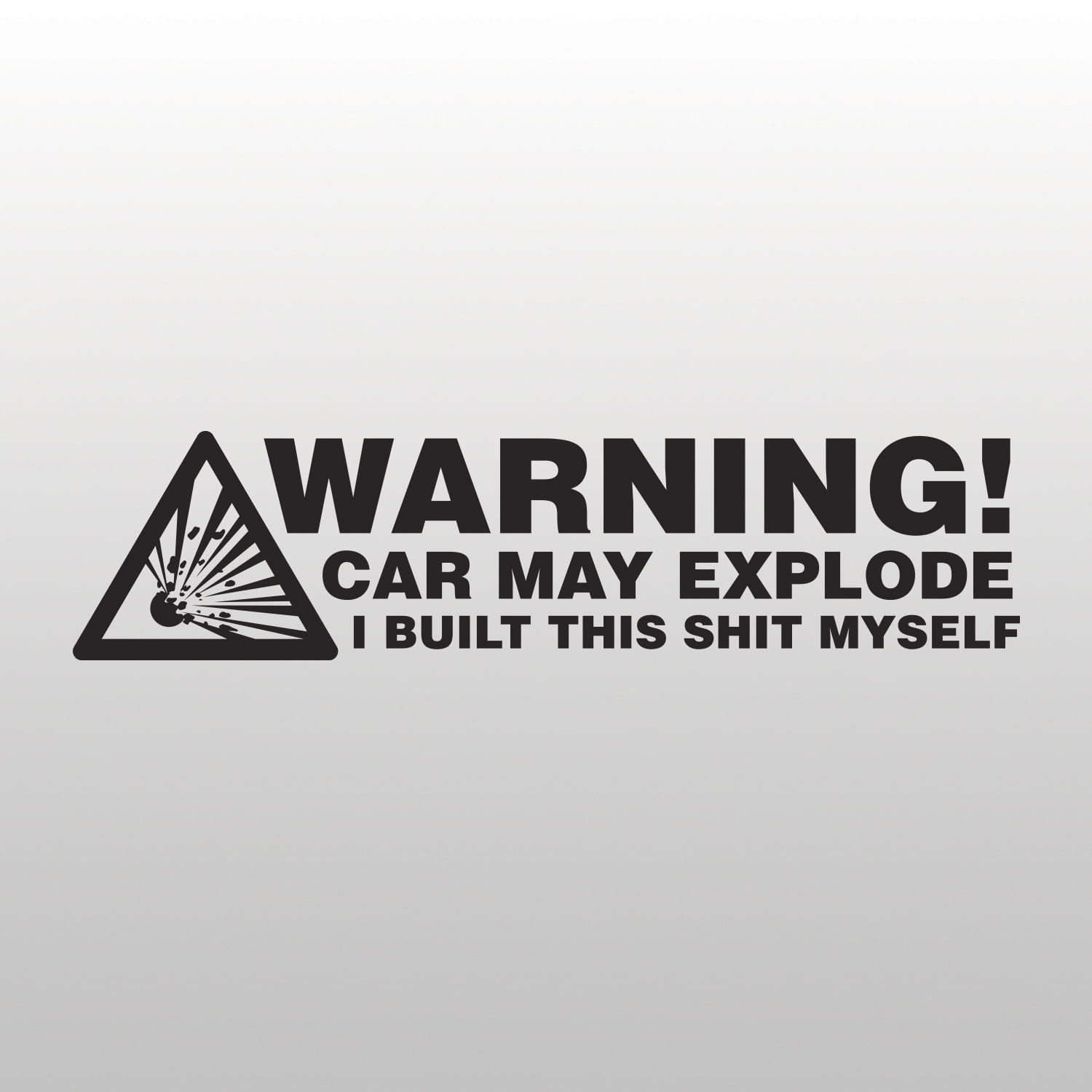 Warning Car May Explode Car Sticker - Custom Car Stickers