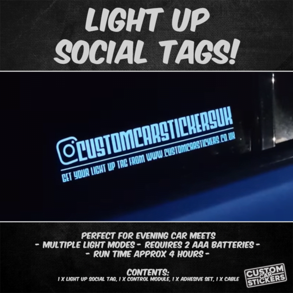 Custom Social Media Stickers | Custom Car Stickers